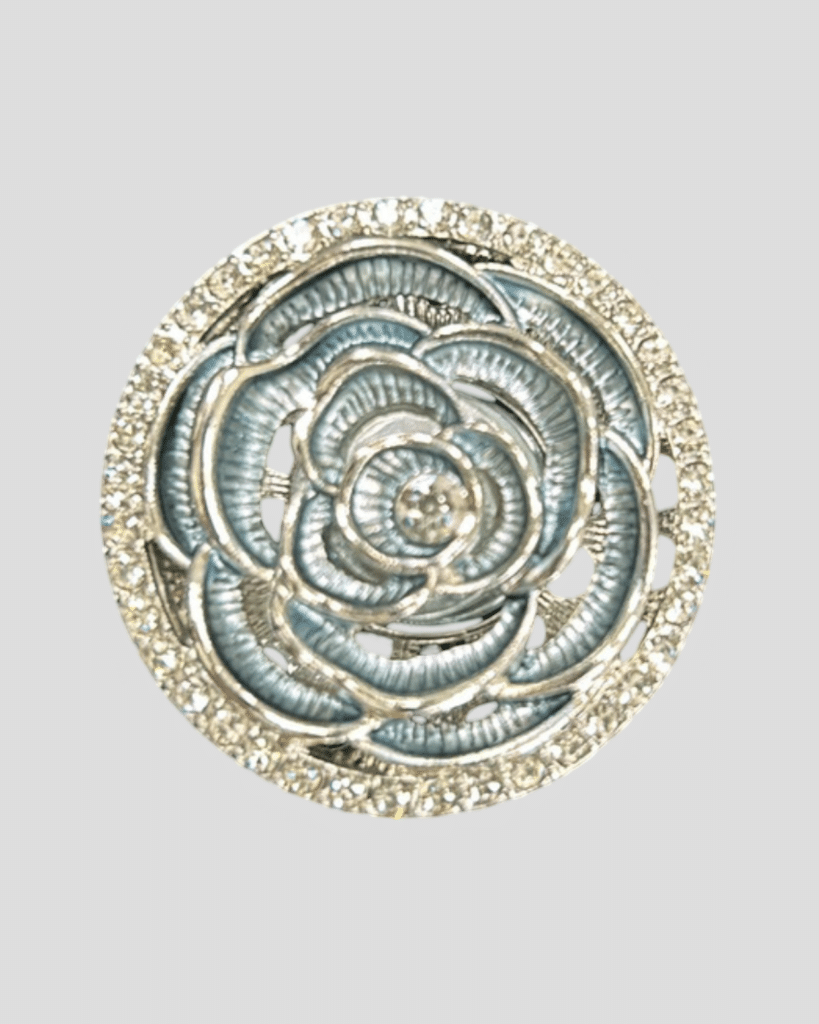 Blue rose Magnetic Brooch - LJ's Ladies Boutique