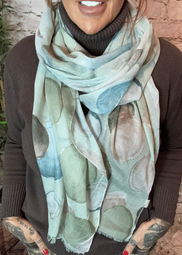 A88 Bubbles print scarf - LJ's Ladies Boutique